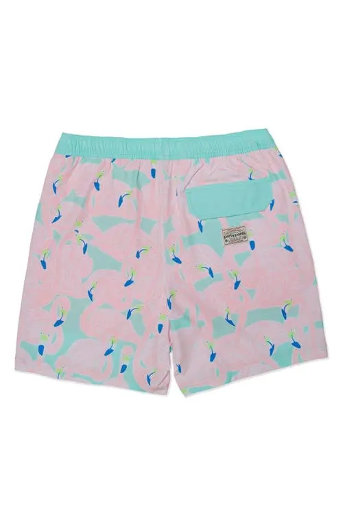 PARTY PANTS Flockin' Aye Happy Hour 5-inch Swim Trunks