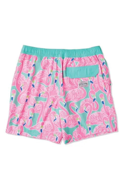 PARTY PANTS Flockin' Aye Happy Hour 5-inch Swim Trunks