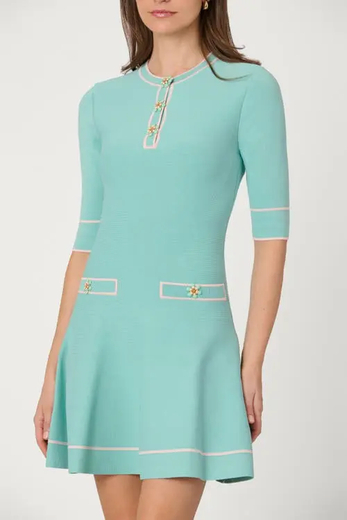 Shoshanna Embellished Knit Weston Dress