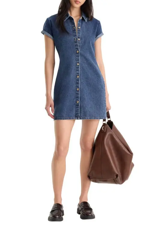 Good American Denim Polo Mini Dress - Alcove