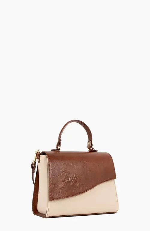 Cavalinho Leather Handbag - Camel Brown/beige