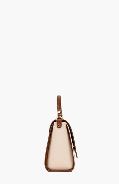 Cavalinho Leather Handbag - Camel Brown/beige