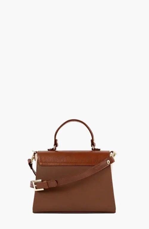 Cavalinho Leather Handbag - Camel Brown/beige