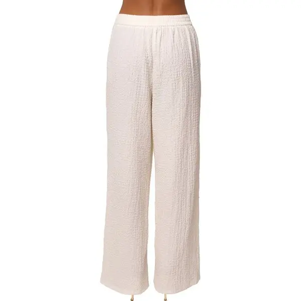 JLUXLABEL Unwind Textured Wide-leg Pants