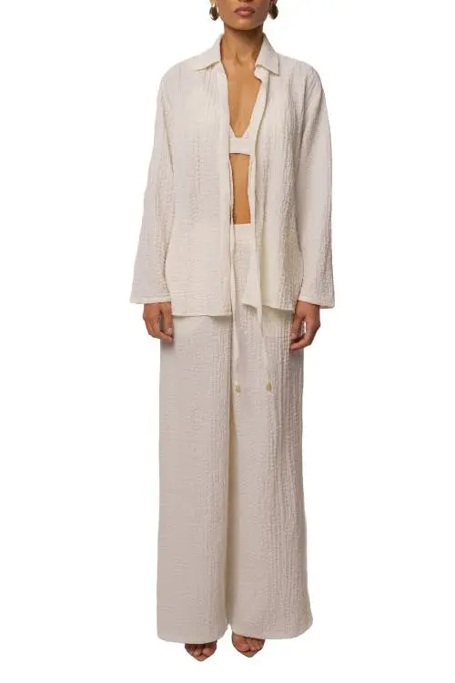 JLUXLABEL Unwind Textured Wide-leg Pants