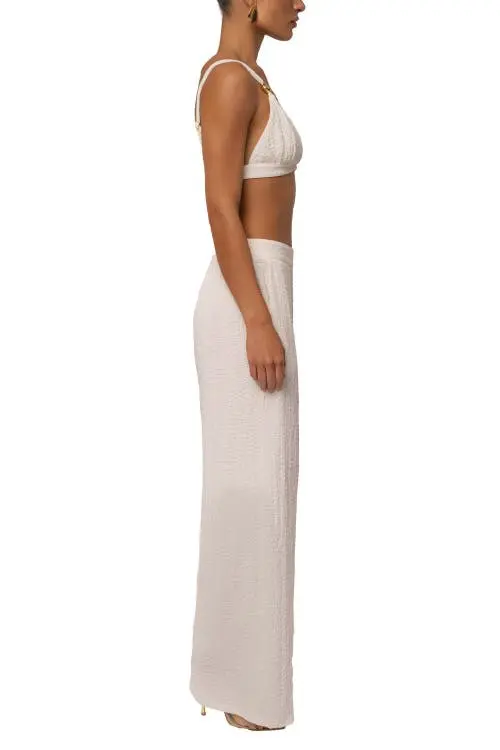 JLUXLABEL Unwind Textured Wide-leg Pants