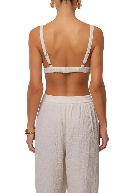 JLUXLABEL Dockside Crepe Knit Bralette
