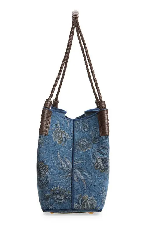 Etro Small Libra Denim Shopping Tote