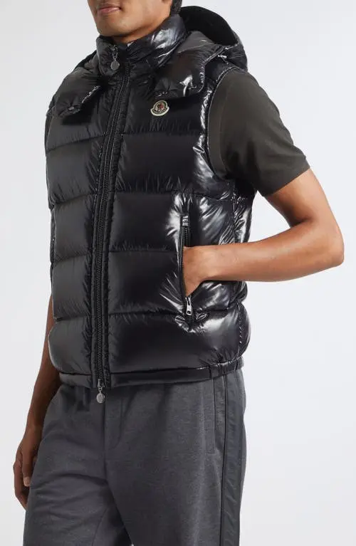 Moncler Bormes Down Puffer Vest With Removable Hood