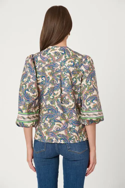 Shoshanna Paisley Print Silbi Top