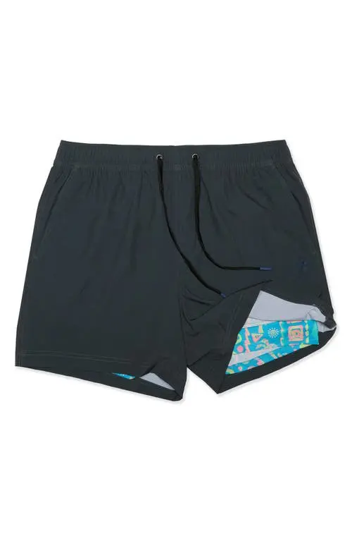 PARTY PANTS 5-inch Solid Swim Trunks - Black