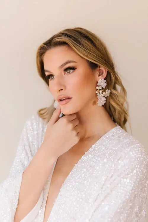 POPPY LANE Olive Bridal Earrings