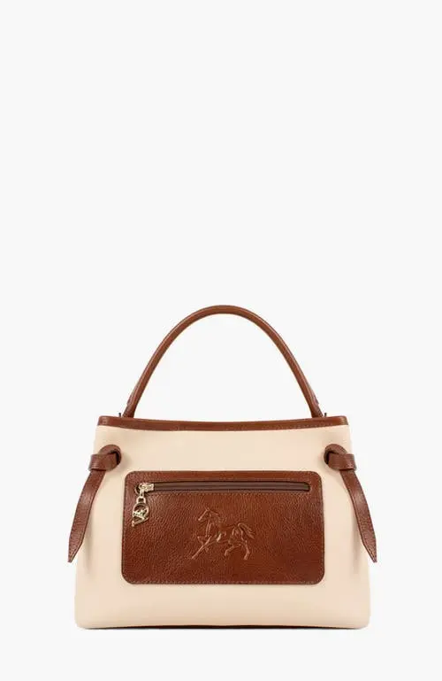 Cavalinho Structured Leather Handbag - Camel Brown/beige