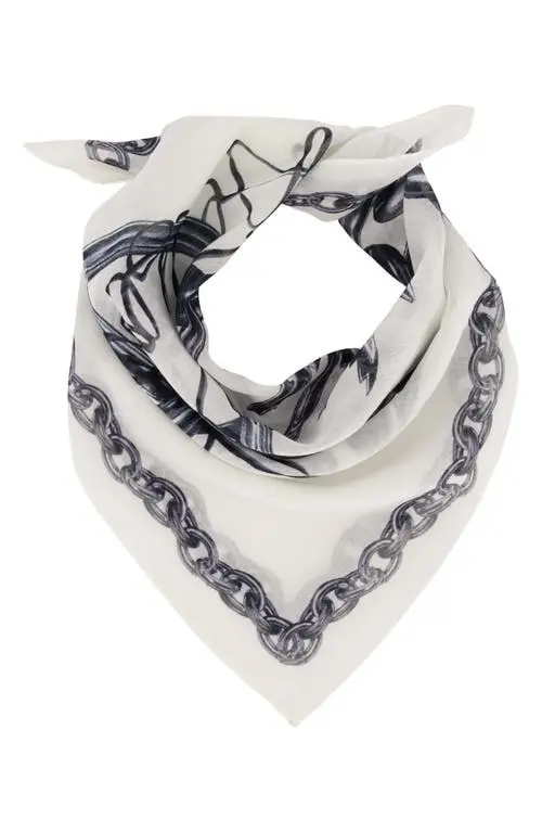 ALLSAINTS Ignis Cotton & Silk Bandana - Optic White