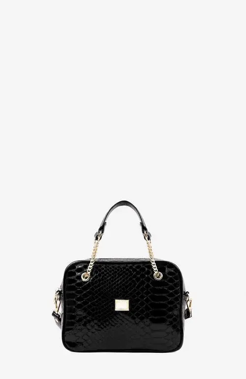 CAVALINHO Gallop 512 Patent Leather Handbag - Black