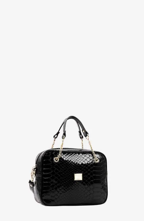 CAVALINHO Gallop 512 Patent Leather Handbag - Black