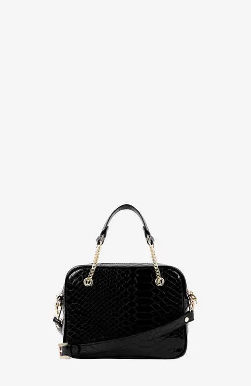 CAVALINHO Gallop 512 Patent Leather Handbag - Black