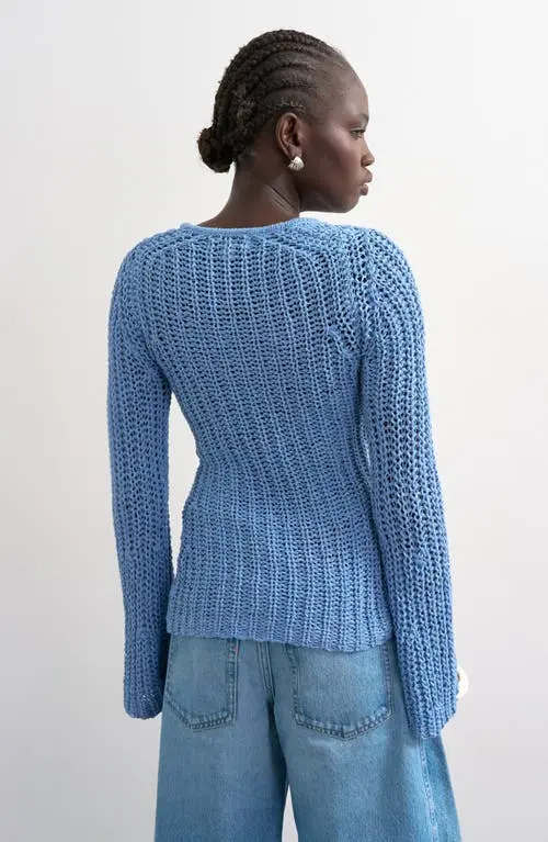 Topshop Open Stitch Scoop Neck Sweater