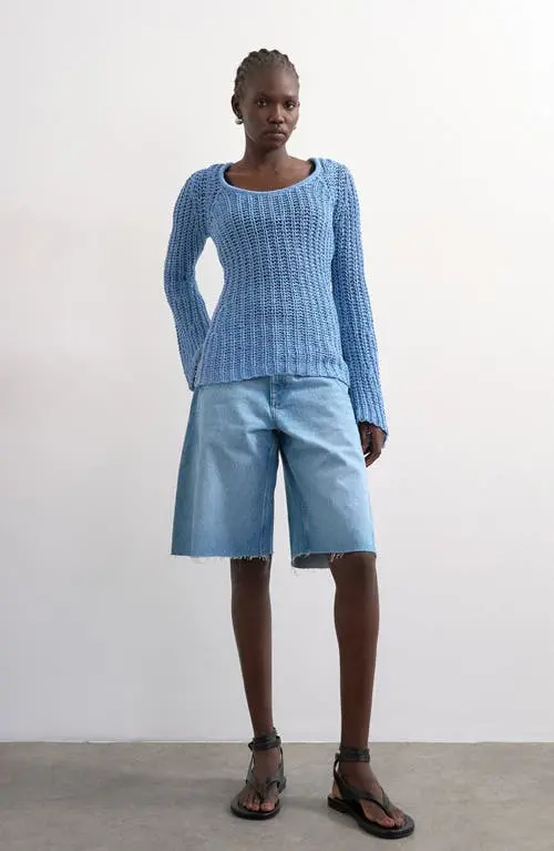 Topshop Open Stitch Scoop Neck Sweater