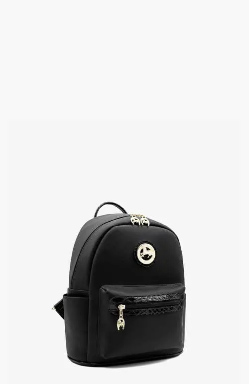 CAVALINHO Cherry Blossom 392 Leather And Canvas Backpack - Black