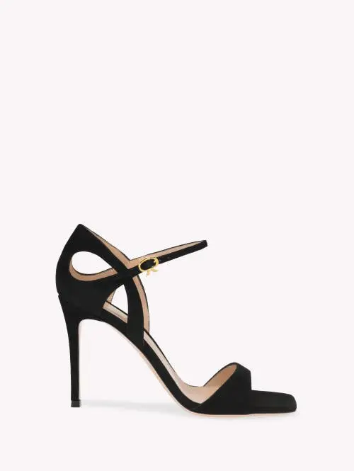 GIANVITO ROSSI Charlotte Sandal - Black Suede