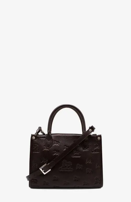 CAVALINHO Cavalo Lusitano 480 Embossed Leather Handbag - Brown