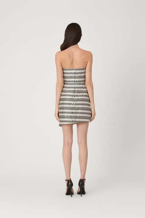 Shoshanna Mikado Striped Polka Dot Dress