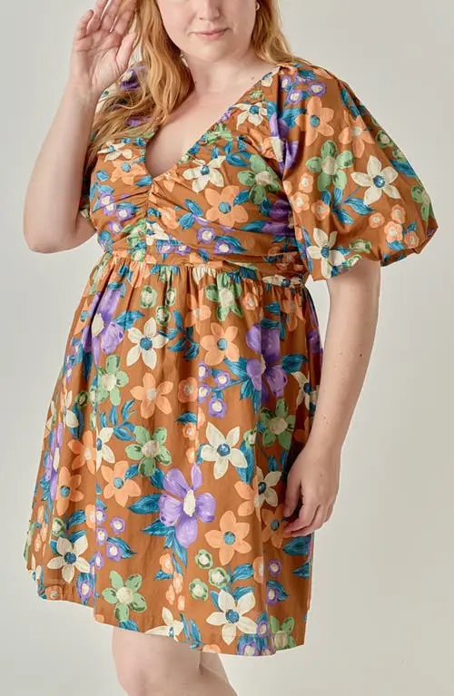 English Factory Floral Puff Sleeve Minidress