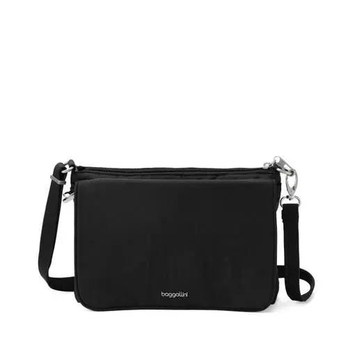 BAGGALLINI Securtex Journey Anti-theft Crossbody - Black