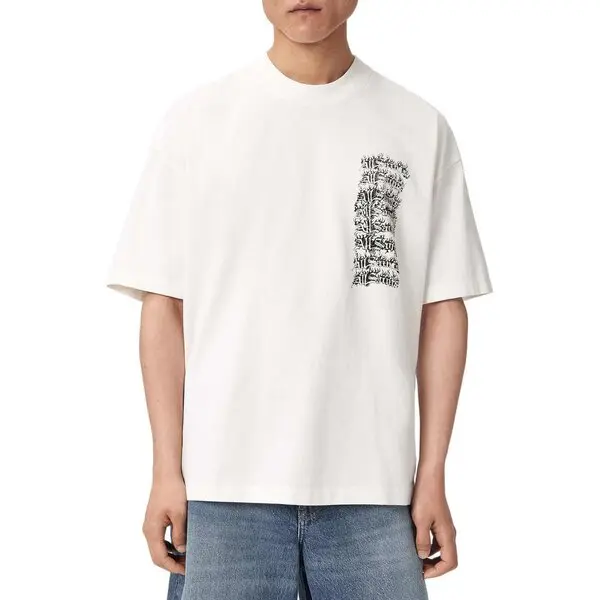 ALLSAINTS Repeat Graphic T-shirt - Chalk White