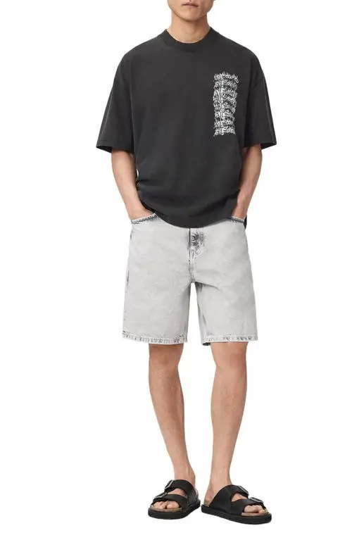 ALLSAINTS Repeat Graphic T-shirt - Washed Black