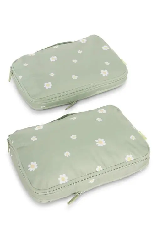 CALPAK Medium 2-piece Compression Packing Cube Set - Daisy