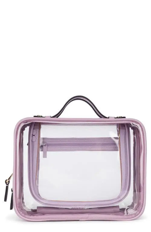 CALPAK Clear Cosmetics Case With Top Handle - Lavender