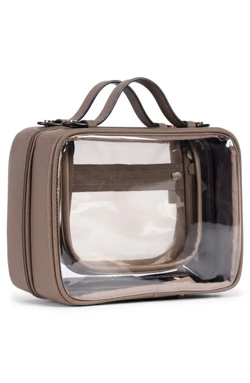 CALPAK Medium Clear Cosmetics Case - Mocha