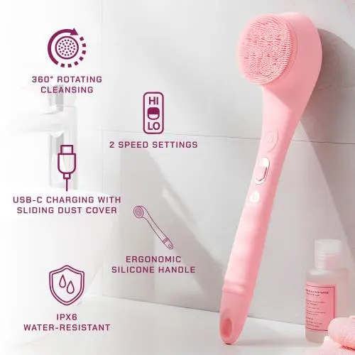 PURSONIC Waterproof Silicone Bath Brush