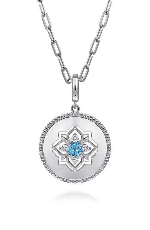 GABRIEL & CO. Bujukan Gemstone & Sterling Silver Medallion Pendant