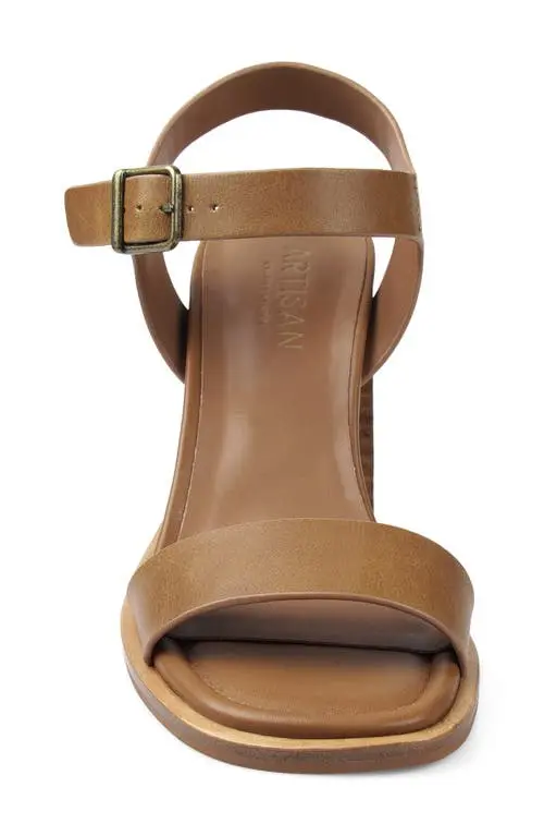 ARTISAN CRAFTED BY ZIGI Barnett Ankle Strap Sandal - Tan Leather