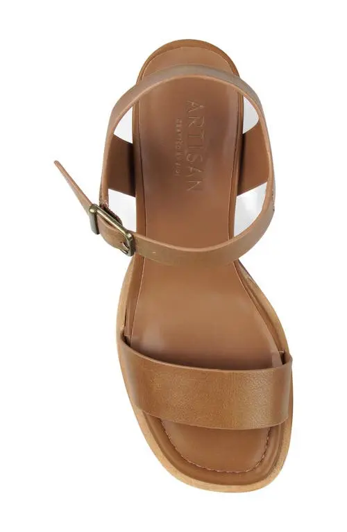 ARTISAN CRAFTED BY ZIGI Barnett Ankle Strap Sandal - Tan Leather