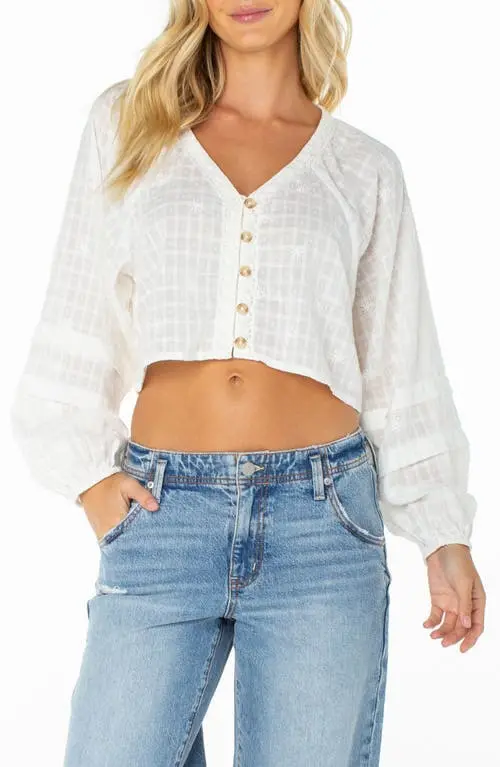 Roxy Monterey Eyelet Cotton Cropped Top - Cocont Mlk