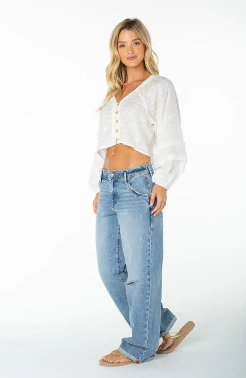 Roxy Monterey Eyelet Cotton Cropped Top - Cocont Mlk