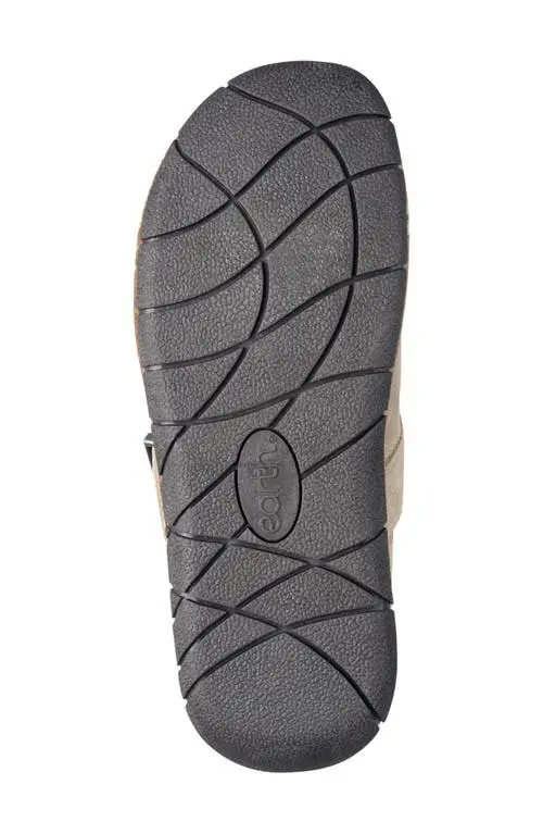 Earth Eileen Suede Clogs With Buckle Detail - Taupe