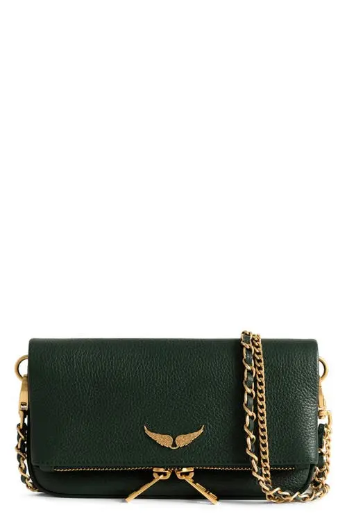 Zadig&Voltaire Rock Nano Leather Crossbody Bag - Emerald