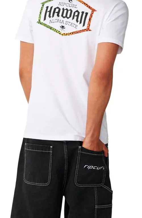 Rip Curl Aloha State Lockup Cotton Graphic T-shirt