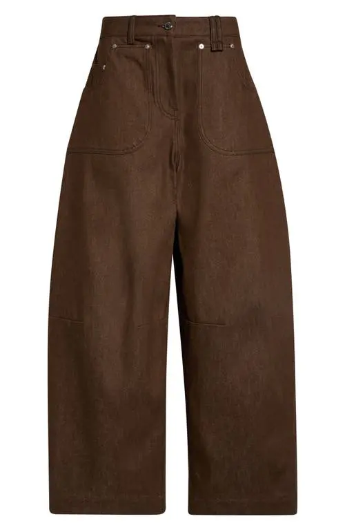 Simone Rocha Utility Curve Wide Leg Jeans - Tan