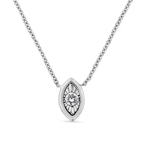 HAUS OF BRILLIANCE 10k White Gold 1/10 Ctw Miracle Set Round-cut Diamond Mixed Shape - Marquise Shape