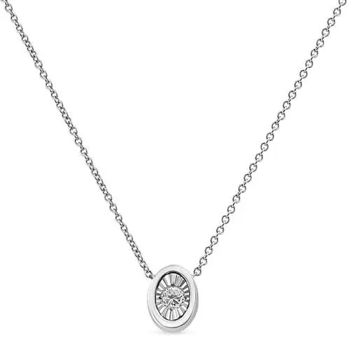 HAUS OF BRILLIANCE 10k White Gold 1/10 Ctw Miracle Set Round-cut Diamond Mixed Shape - Oval Shape