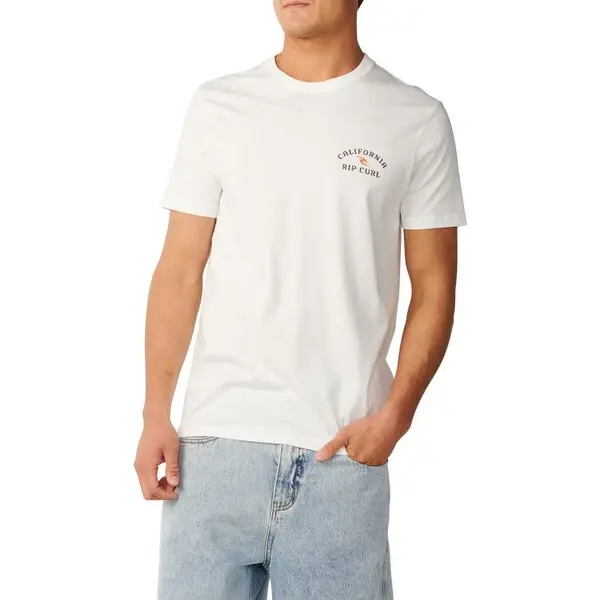 Rip Curl Desti Animals Cotton Graphic T-shirt - Bone