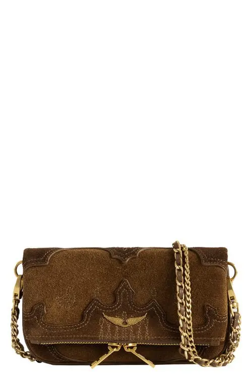 Zadig&Voltaire Rock Nano Western Leather Crossbody Bag - Cognac