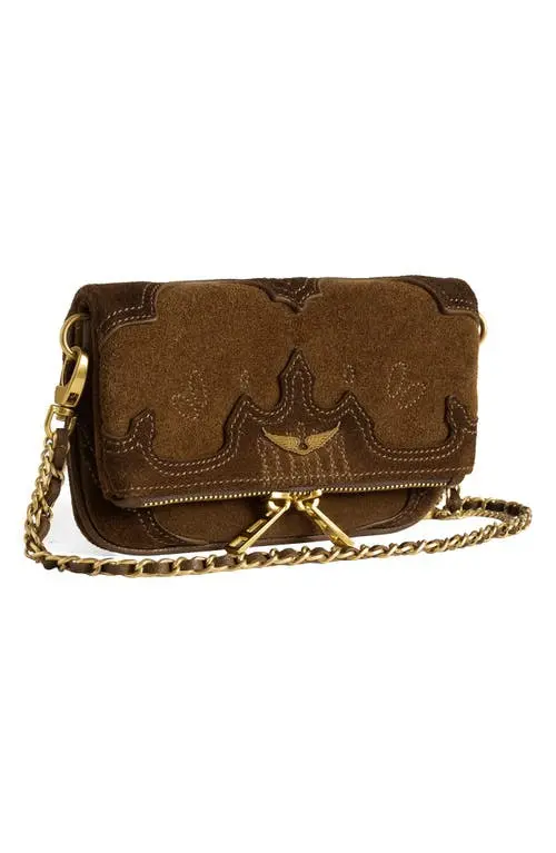 Zadig&Voltaire Rock Nano Western Leather Crossbody Bag - Cognac
