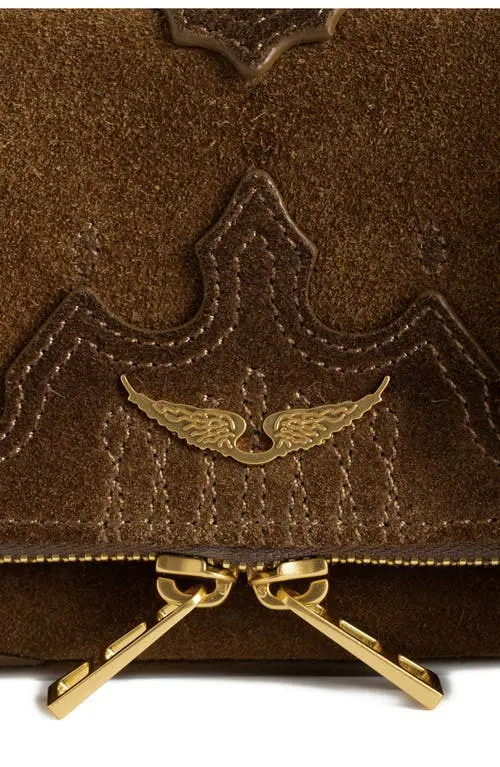 Zadig&Voltaire Rock Nano Western Leather Crossbody Bag - Cognac